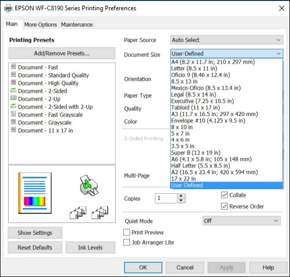 Configure Page Settings in the Printer Software for SureMed Labels